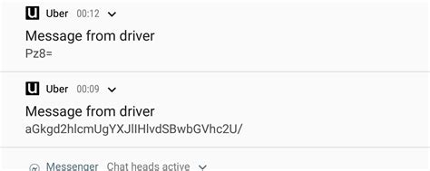 The Uber App Decided To Convert The Drivers Messages Into Base64 From