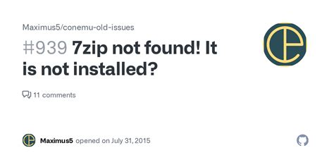 7zip Not Found It Is Not Installed Issue 939 Maximus5 Conemu Old