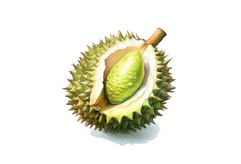 Cute Durian Color Splash Graphic By Poster Boutique · Creative Fabrica