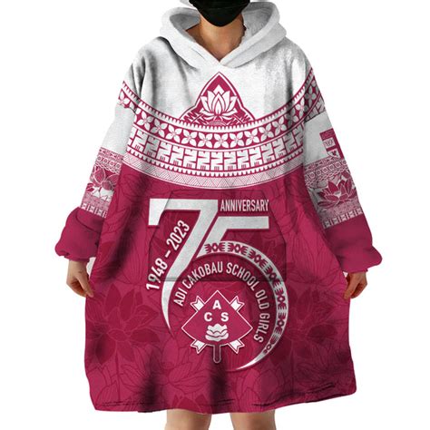 Personalised Fiji Adi Cakobau School Wearable Blanket Hoodie Acs Old