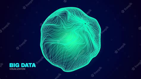 Premium Vector Abstract Technology Big Data Stream Visualization