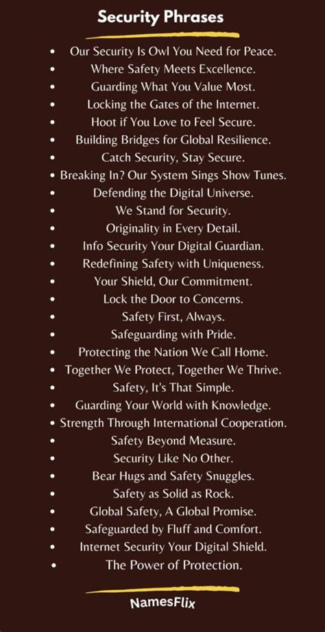 635 Creative Security Slogans That Ensure Peace Of Mind