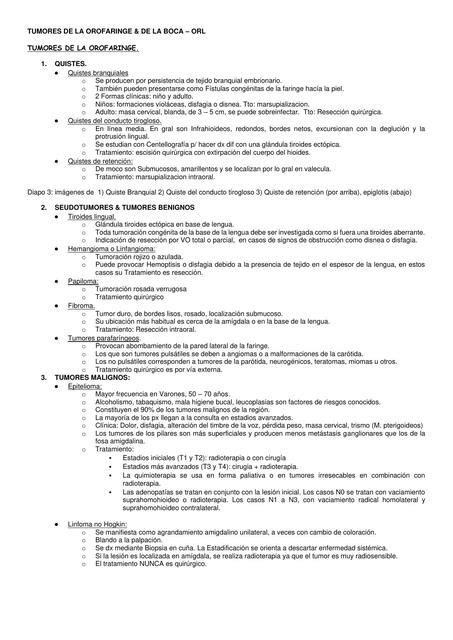 Tumores De La Orofaringe Y De La Boca Carla Riquelme UDocz