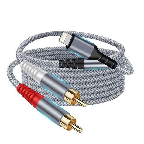 Qimiaous Mfi Certified 4ft Lighting To Rca Cable Audio