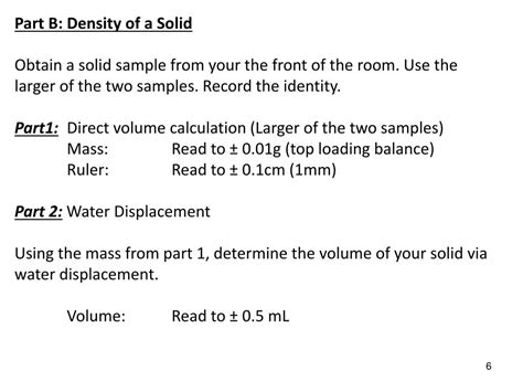 PPT Chemistry 1A Experiment 1 Density CSUS Department Of Chemistry PowerPoint Presentation