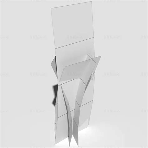 Low Polygon Bent Grass Dry 3d Model