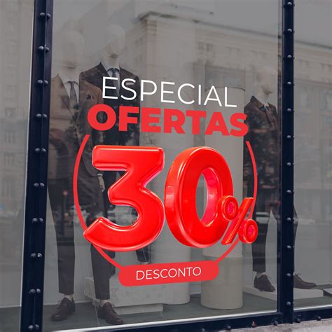 Adesivo Para Vitrine Especial Ofertas 30 Desconto KRadesivos