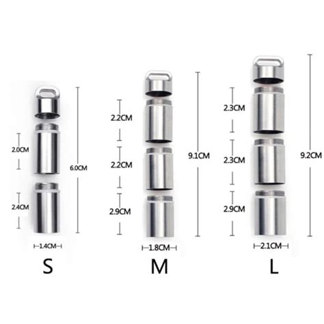 Edc Pill Medicine Storage Box Container Multi Grid Stainless Steel