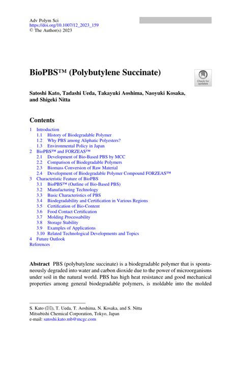 Pdf Biopbs™ Polybutylene Succinate