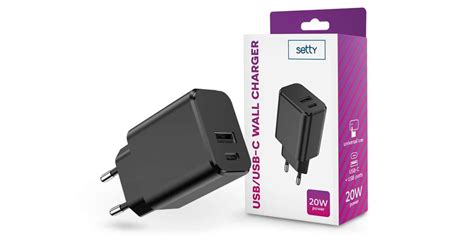Setty Hálózati Töltő Adapter Type C Usb Bemenettel 20w Setty Usb
