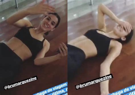 Bruna Marquezine retoma os treinos após viagens e personal cutuca