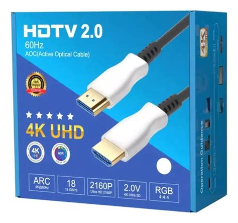 Cable Hdmi Metros k Mhz Fibra Óptica Arc Rgb Uhd Cuotas sin interés