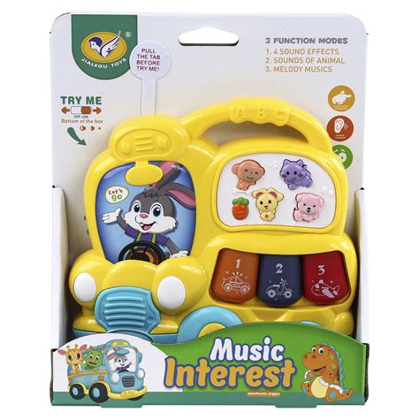 Музыкальная игрушка Jialegu Toys Весёлый автобус 16х20 см звуки музыка свет в ассорт