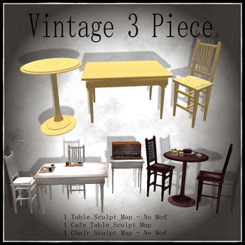 Second Life Marketplace Vintage 3 Piece Boxed