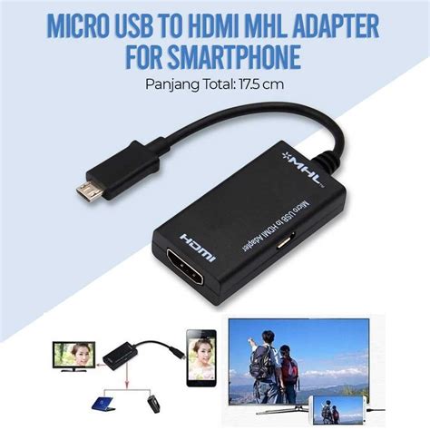 Robotsky Micro Usb To Hdmi Mhl Adapter For Smartphone S2 Shopee