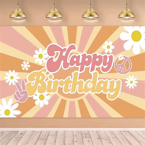 Buy Happy Birthday Backdrop Banner Extra Large Fabric Black Gold Sign