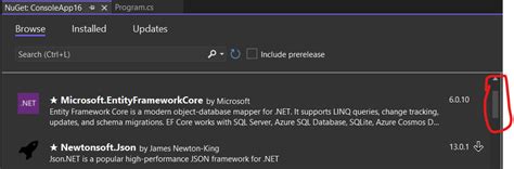 Bug The Scroll Bar Is Not Located At The Top Of Package List In