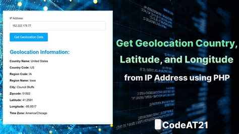 Get Geolocation Country, Latitude, and Longitude from IP Address using PHP - YouTube