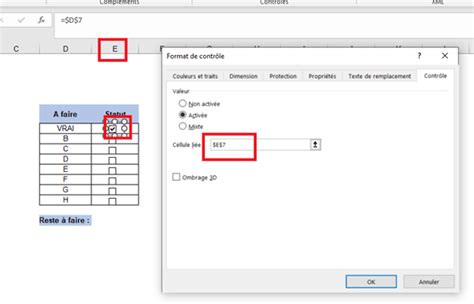 Comment Lier Des Cases à Cocher à Plusieurs Cellules Dans Excel