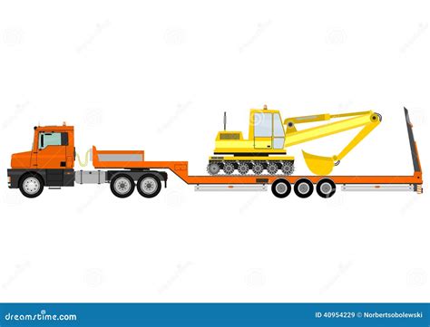 有拖车的卡车 向量例证 插画 包括有 承运人 容器 道路 传送 卡车 查出 设备 大量 搬家工人 40954229