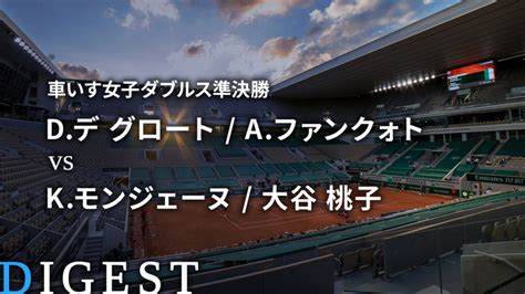 全仏オープンテニス2020【ダイジェスト】 車いす女子ダブルス準決勝 Dデ グロート Aファンクォト Vs Kモンジェーヌ 大谷