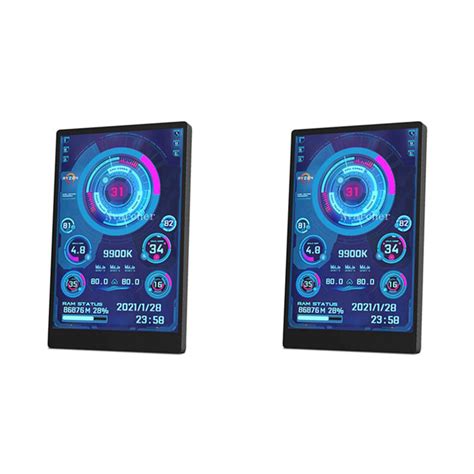 2 Set 35 Inch Ips Usb Mini Screen Aida64 Pc Cpu Ram Hdd Data Monitor