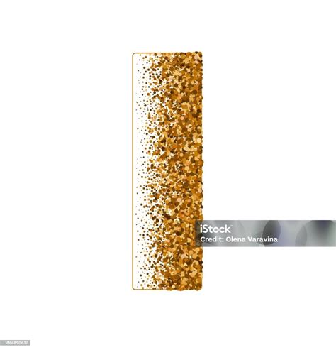 모래 효과 점묘 질감 벡터 일러스트 레이 션 둥근 색종이 점 그런 지 패턴 얼룩덜룩 한 혼돈 입자 기하학적 이미지 황금 혼돈 도트 Abc로 장식 된 라틴 알파벳의 편지 I