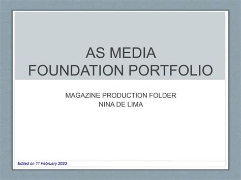 Foundation Portfoliopptx