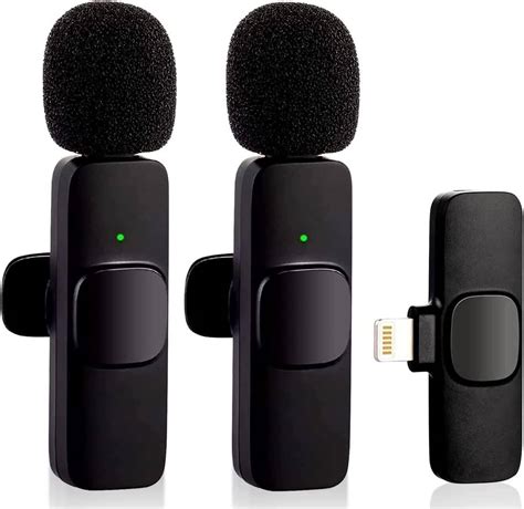 Wireless Lavalier Microphone For Phone Dual Wireless Microphone For Video Recording Live