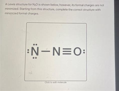 Solved A Lewis Structure For N O Is Shown Below However Chegg Com