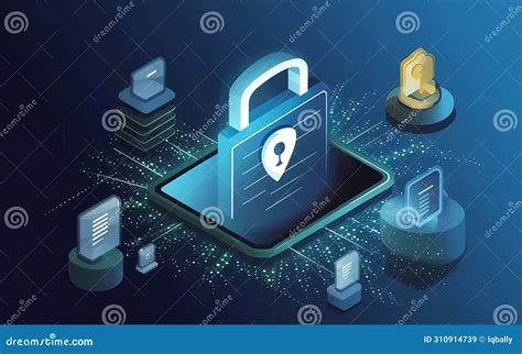 Guardians Of Privacy A Futuristic Illustration Of Digital Data Security Stock Illustration