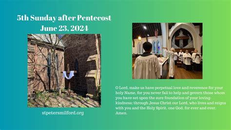 5th Sunday After Pentecost Youtube