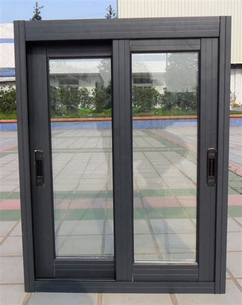 Three Tracks Aluminum Sliding Window With Double Glazingsliding Office