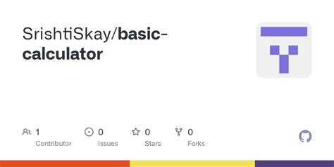 Github Srishtiskay Basic Calculator
