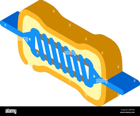 Metal Film Resistor Electronic Component Isometric Icon Vector Illustration Stock Vector Image