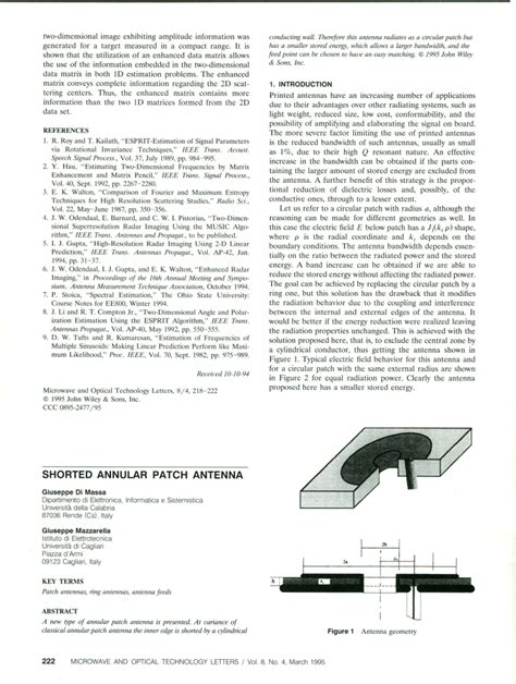 Pdf Planar Shorted Annular Patch Antenna