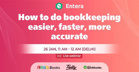Entera Global On Linkedin Live Webinar How To Do Bookkeeping Easier Faster