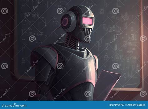 Humanoid Education Robot Teacher Stock Illustration Illustration Of