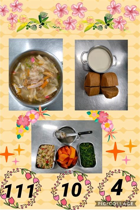 臺中市私立欣幼幼兒園 早上點心 豆漿黑糖饅頭 午餐 肉絲蛋炒飯空心菜木瓜柴魚紫菜湯 下午點心 海鮮湯麵
