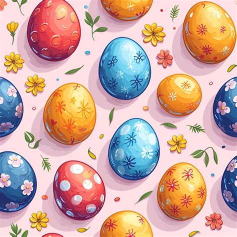 Premium Photo Seamless Easter Egg Pattern
