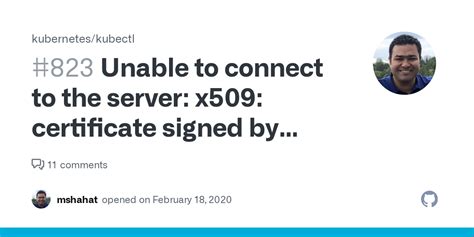 Unable To Connect To The Server X509 Certificate Signed By Unknown
