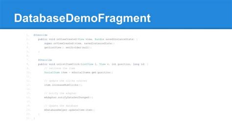Android Database Tutorial Ppt