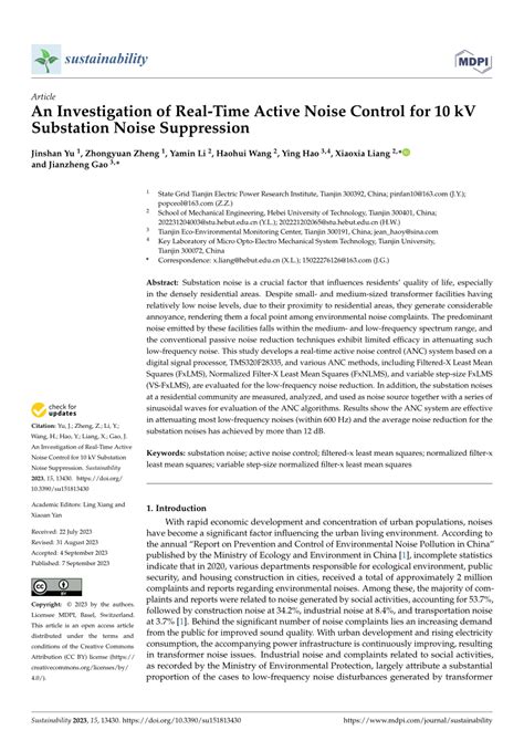 pdf an investigation of real time active noise control for 10 kv