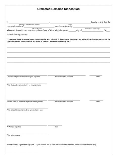 Funeral Billing Statement Template