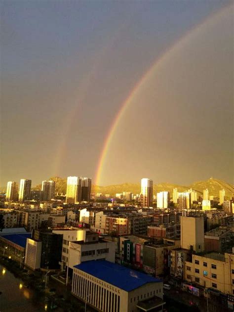 美麗龍城雨後現彩虹佛光 每日頭條