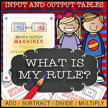 Input Output Tables What S My Rule Add And Subtract And Multiply And Divide