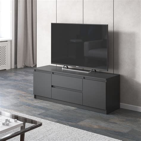 Тумба під телевізор на 2 висувні шухляди та дві двері з фасадами без ручок R 28 продажа цена в