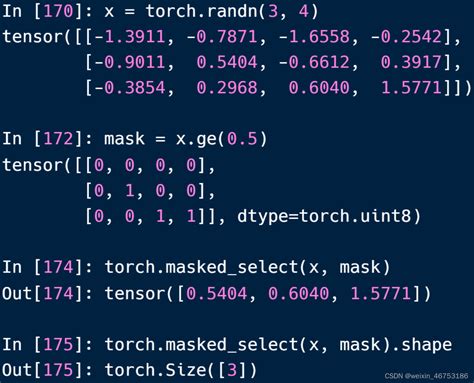 Pytorch学习笔记（五）——tensor索引获取tensor索引 Python Csdn博客
