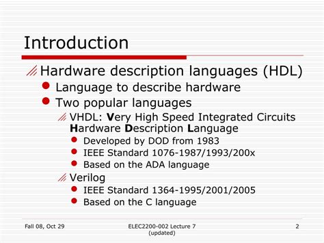 ppt lecture 7 vhdl introduction powerpoint presentation free