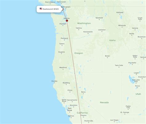 All Flight Routes From Eastsound To Santa Barbara Esd To Sba Flight